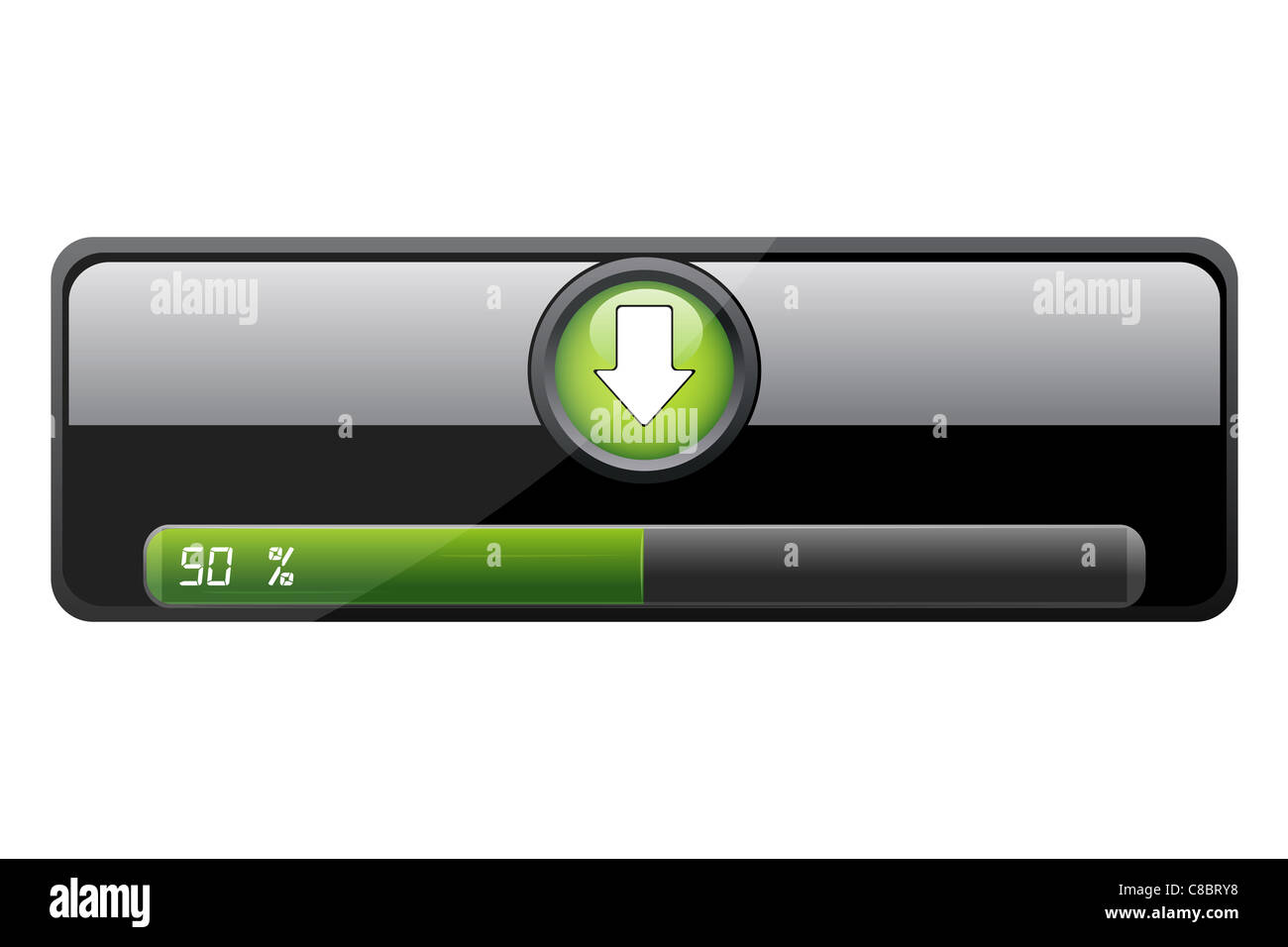 illustration of downloading bar on white background Stock Photo - Alamy