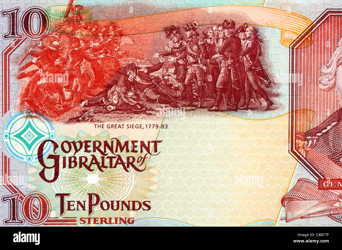 Gibraltar 10 Ten Pound Bank Note Stock Photo - Alamy
