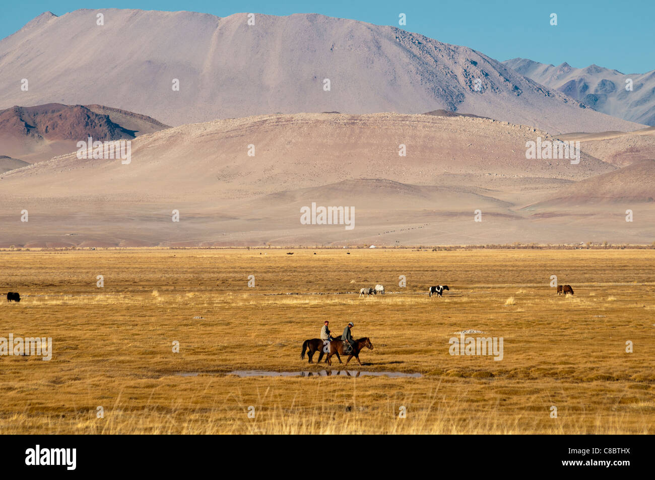 beautiful range country of the Altai Region of Bayan-Ölgii in Western ...