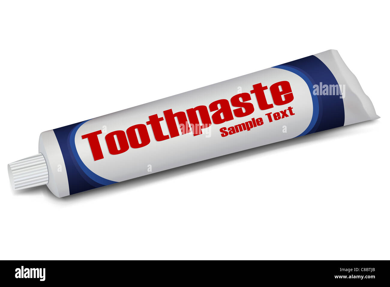 illustration of toothpaste tube on white background Stock Photo - Alamy