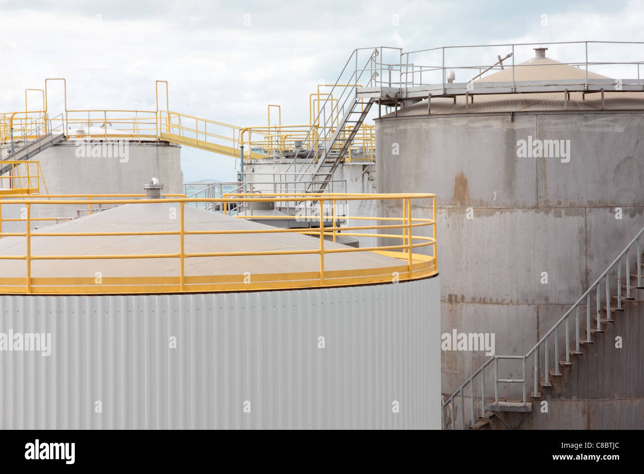 Oil storage tanks with stairs hi-res stock photography and images - Alamy