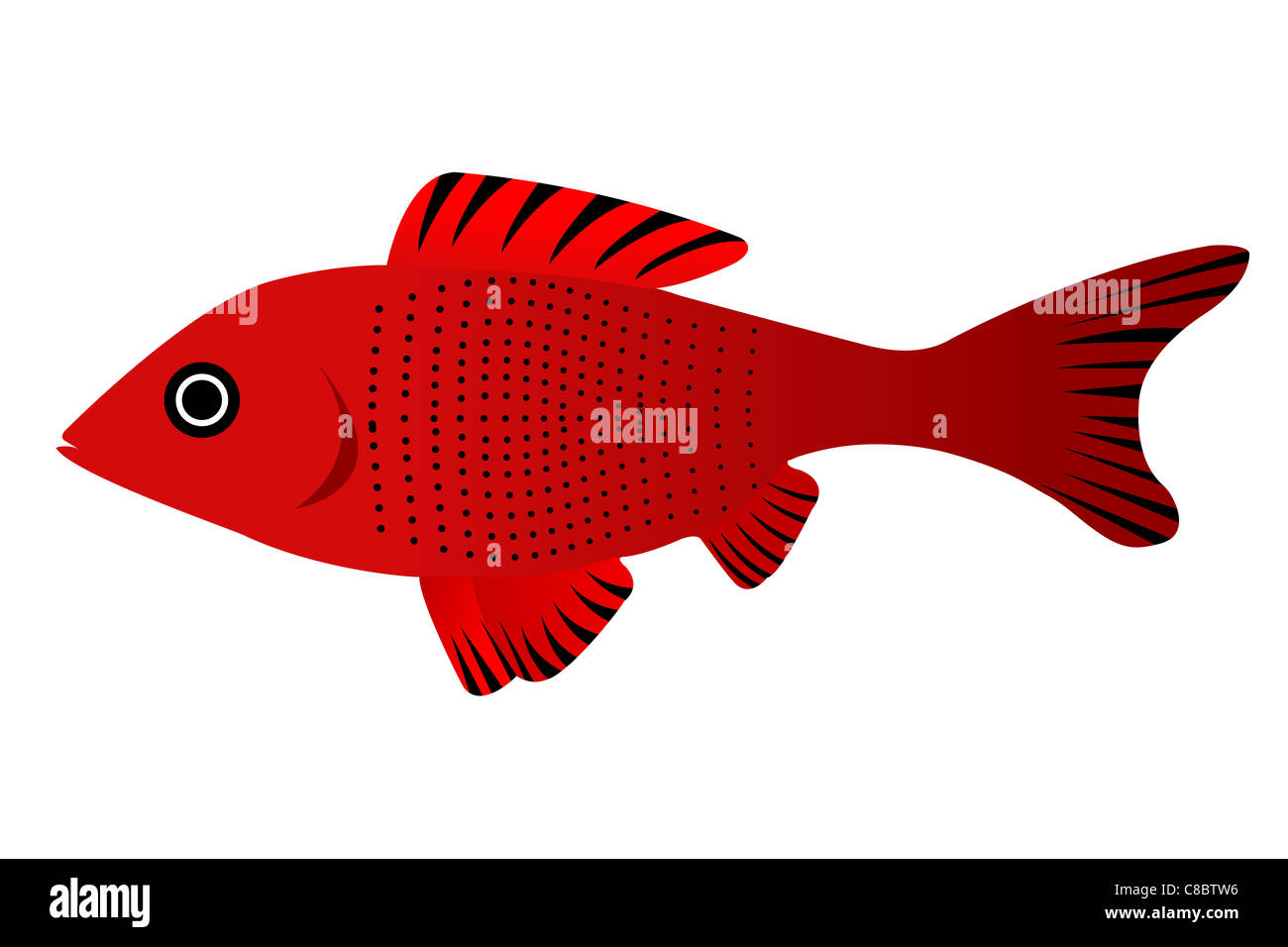 illustration of pretty fish on isolated background Stock Photo - Alamy