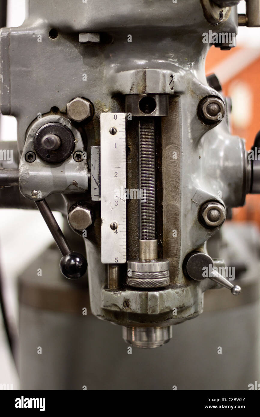 Closeup of a Bridgeport drill press Stock Photo - Alamy