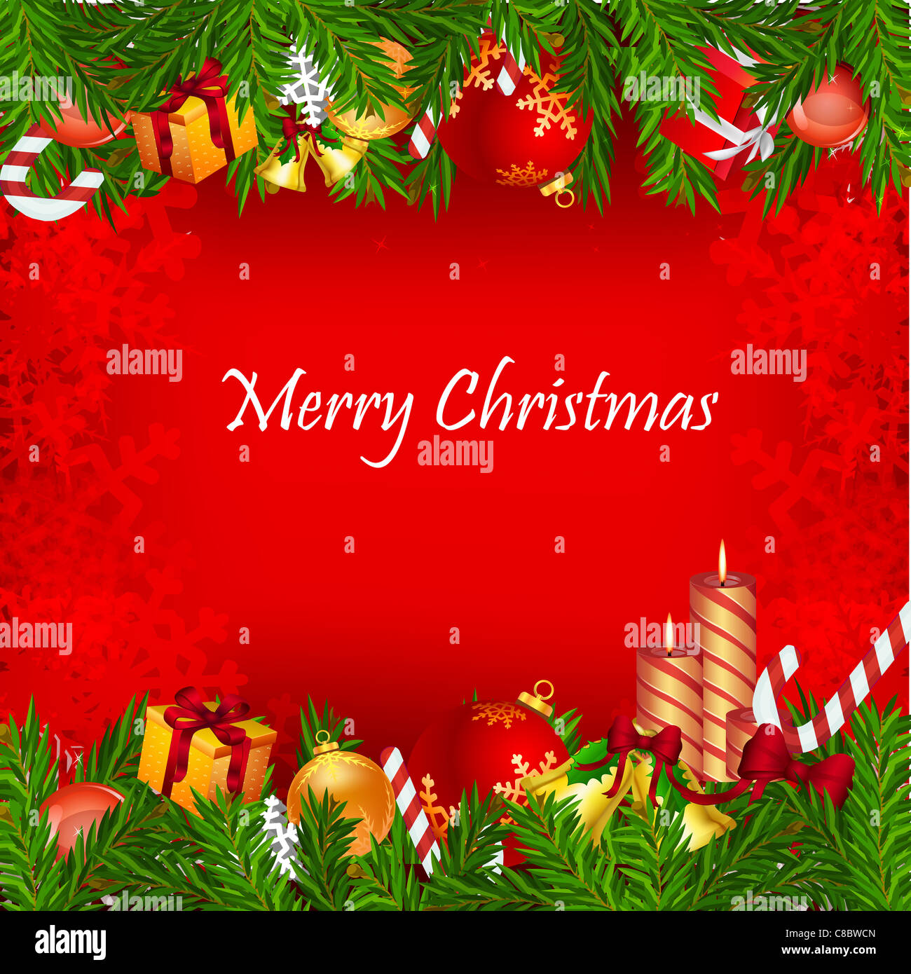 illustration of colorful christmas card Stock Photo - Alamy