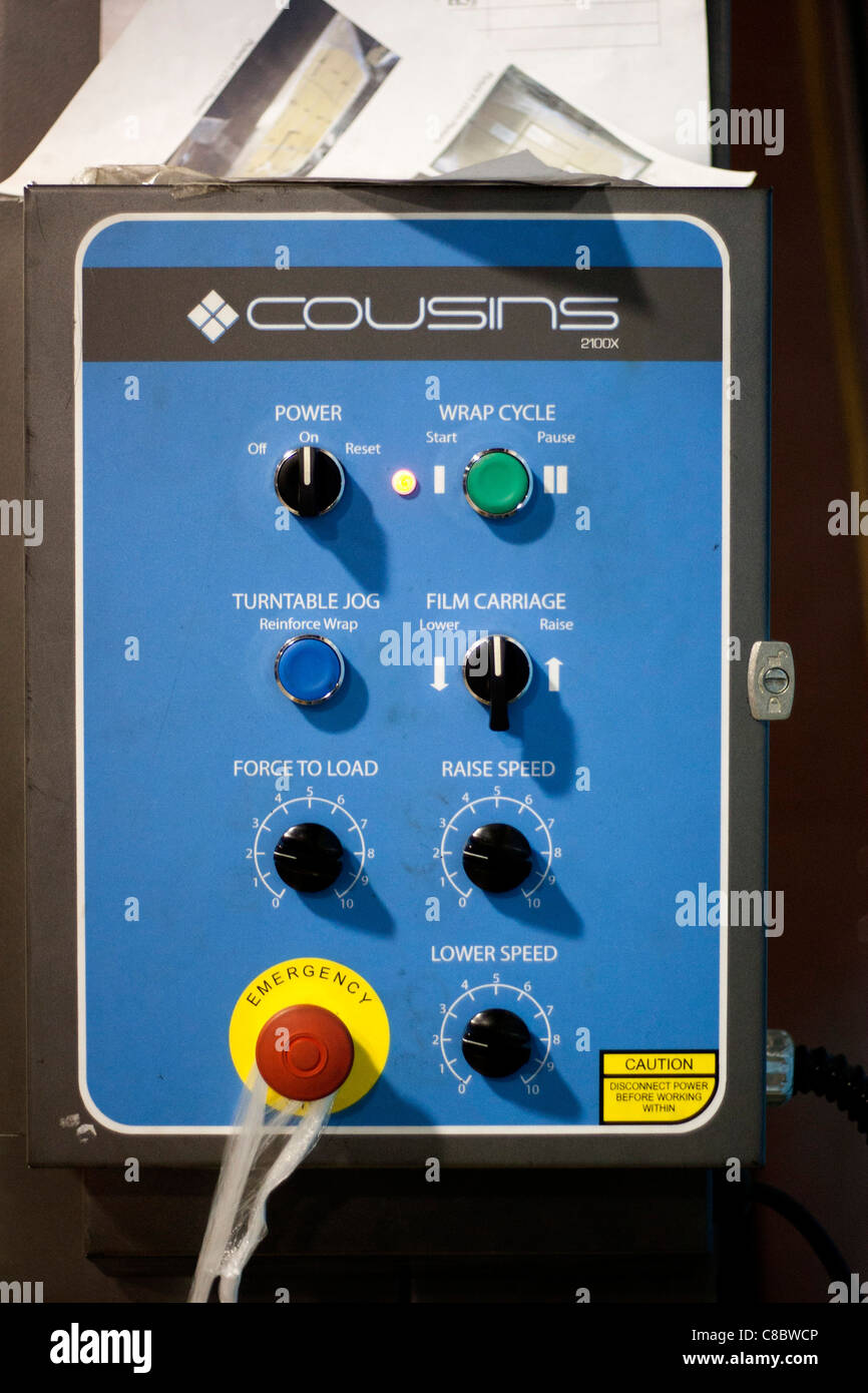 A control panel for a plastics injection molding machine Stock Photo ...