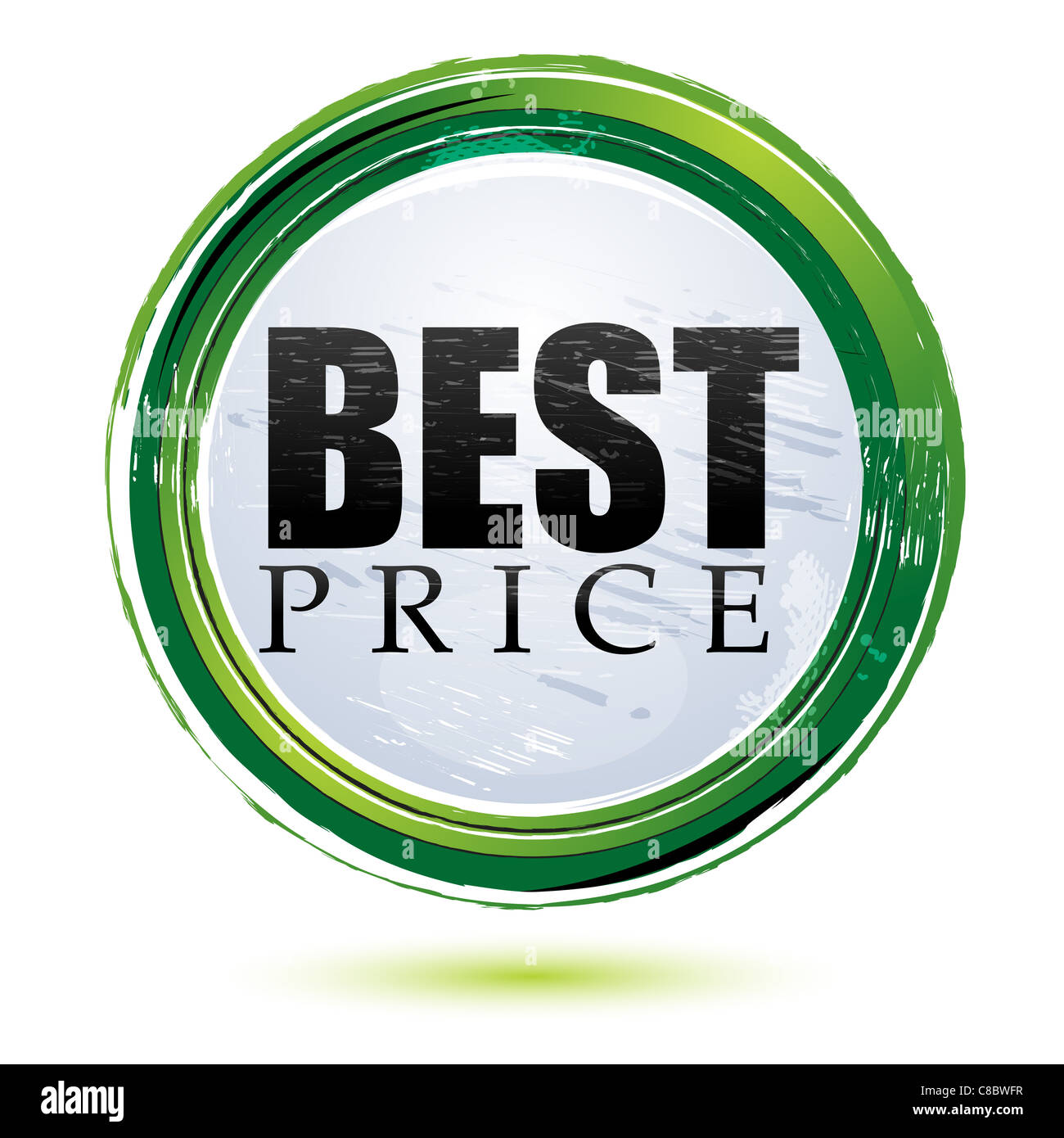 illustration of best price tag on white background Stock Photo - Alamy