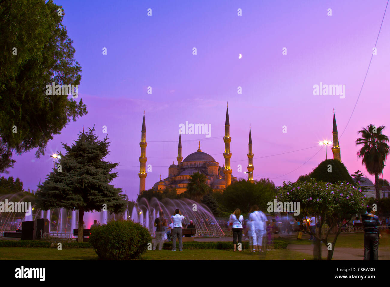 Blue Mosque at Sunset, Istanbul, Turkey Stock Photo - Alamy