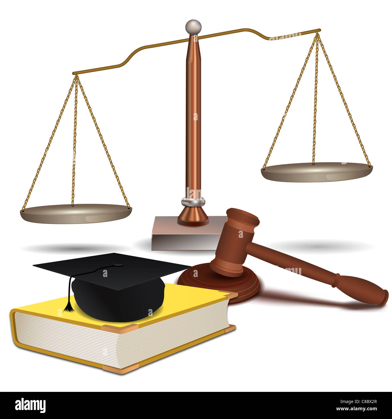 illustration of court icons on white background Stock Photo - Alamy