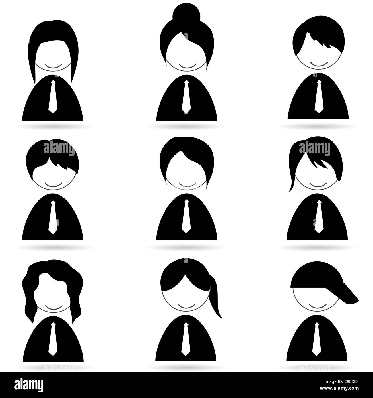 illustration of different human icon on white background Stock Photo ...