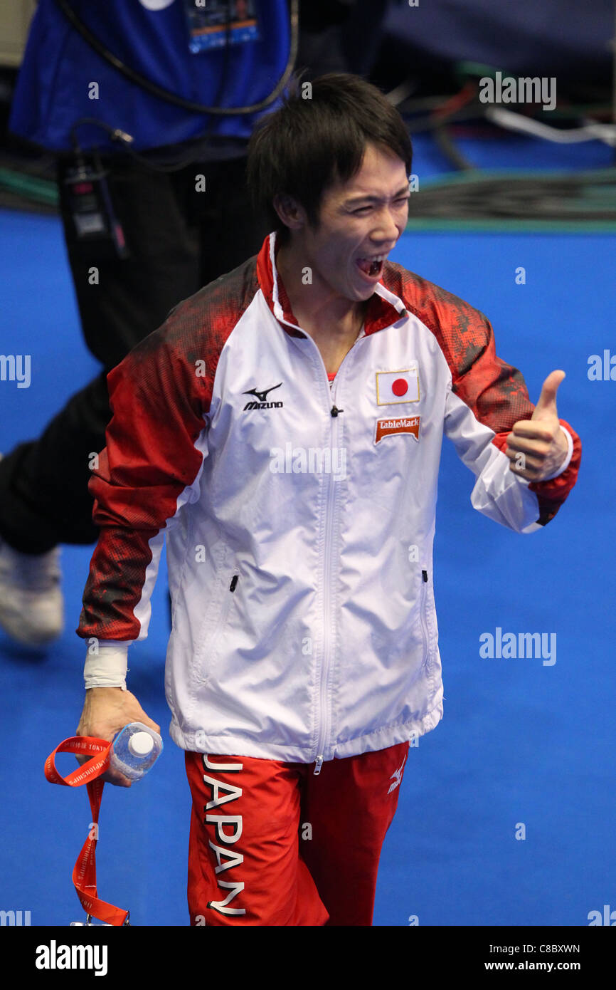 Makoto Okiguchi (JPN) poses at 2011 World Artistic Gymnastics ...
