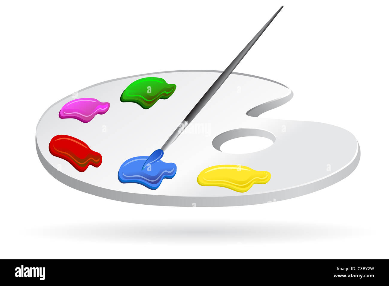 illustration of art plate on isolated background Stock Photo - Alamy