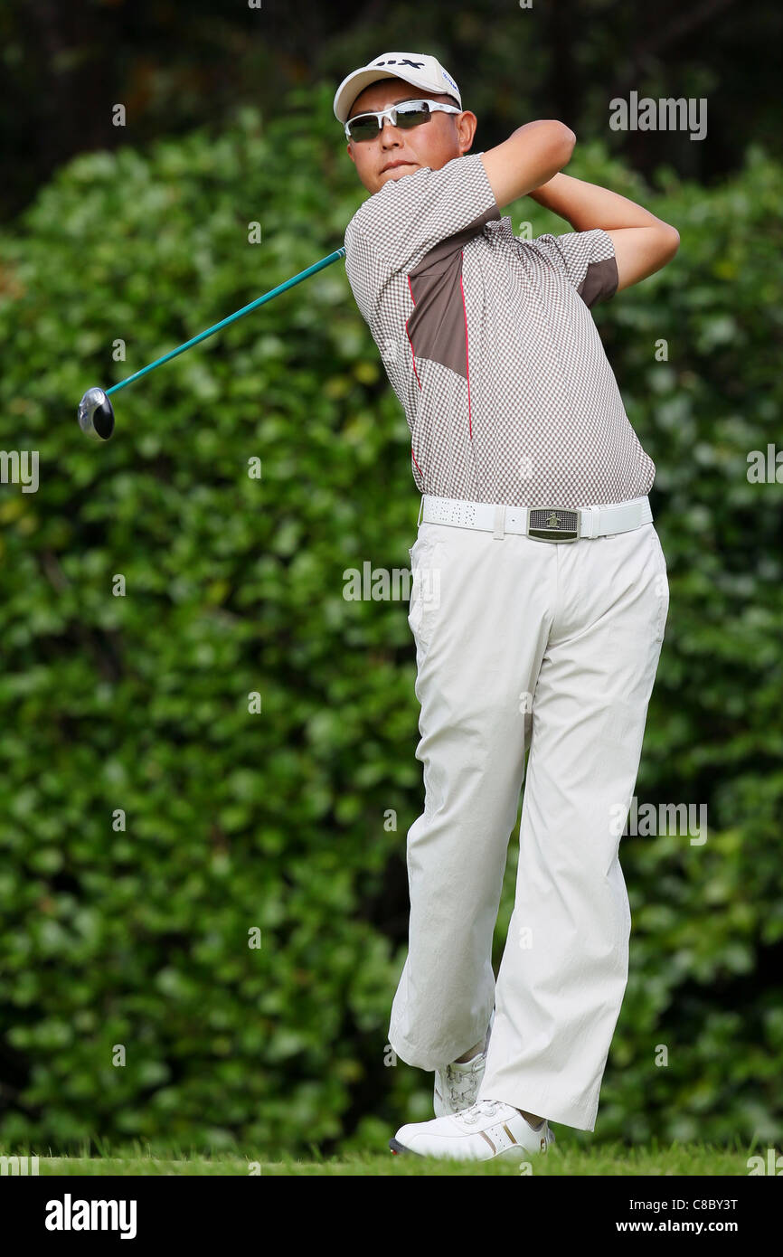 Toru Taniguchi plays during the Canon Open Golf Tournament Stock Photo ...