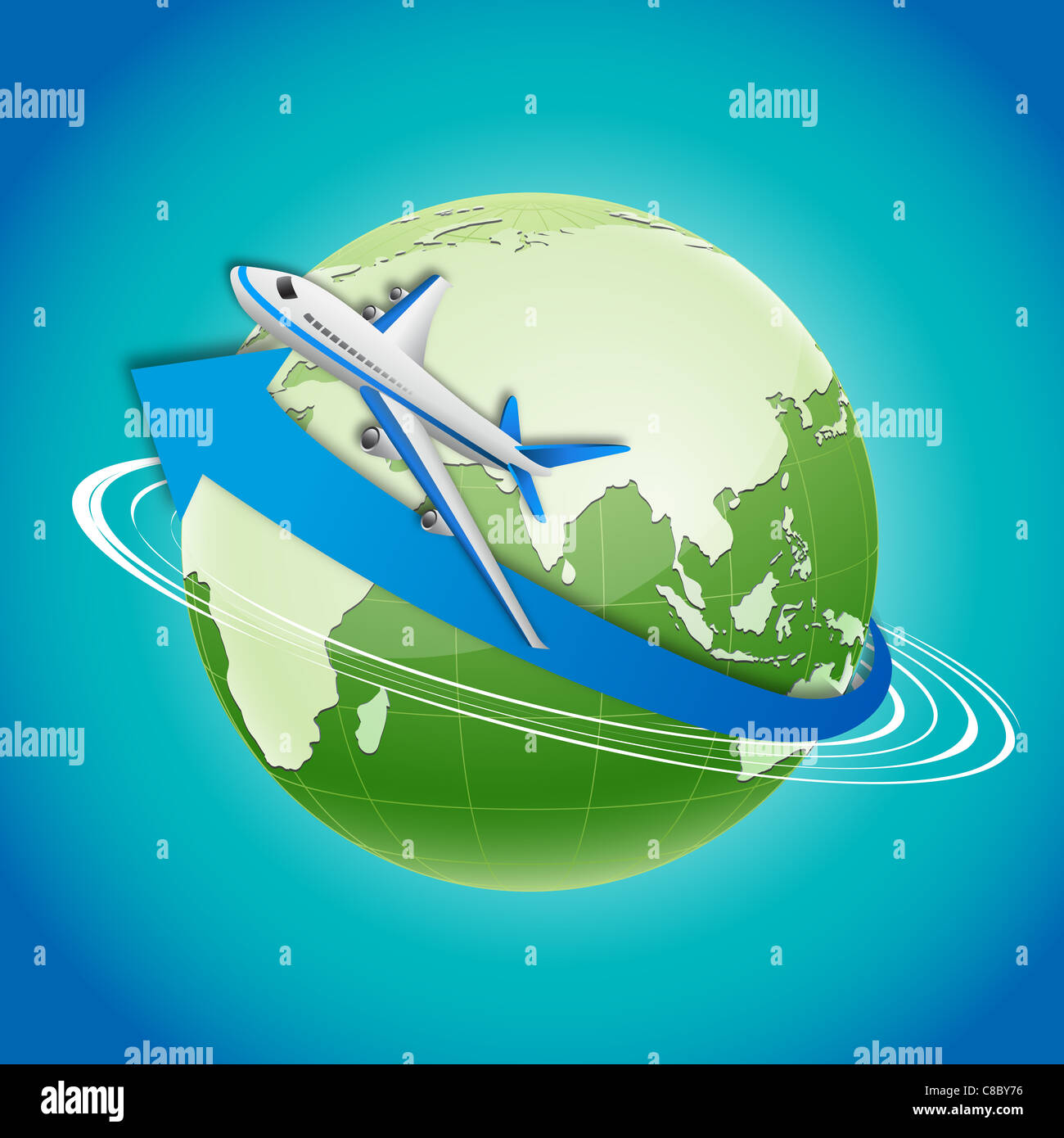 illustration of world tour Stock Photo - Alamy