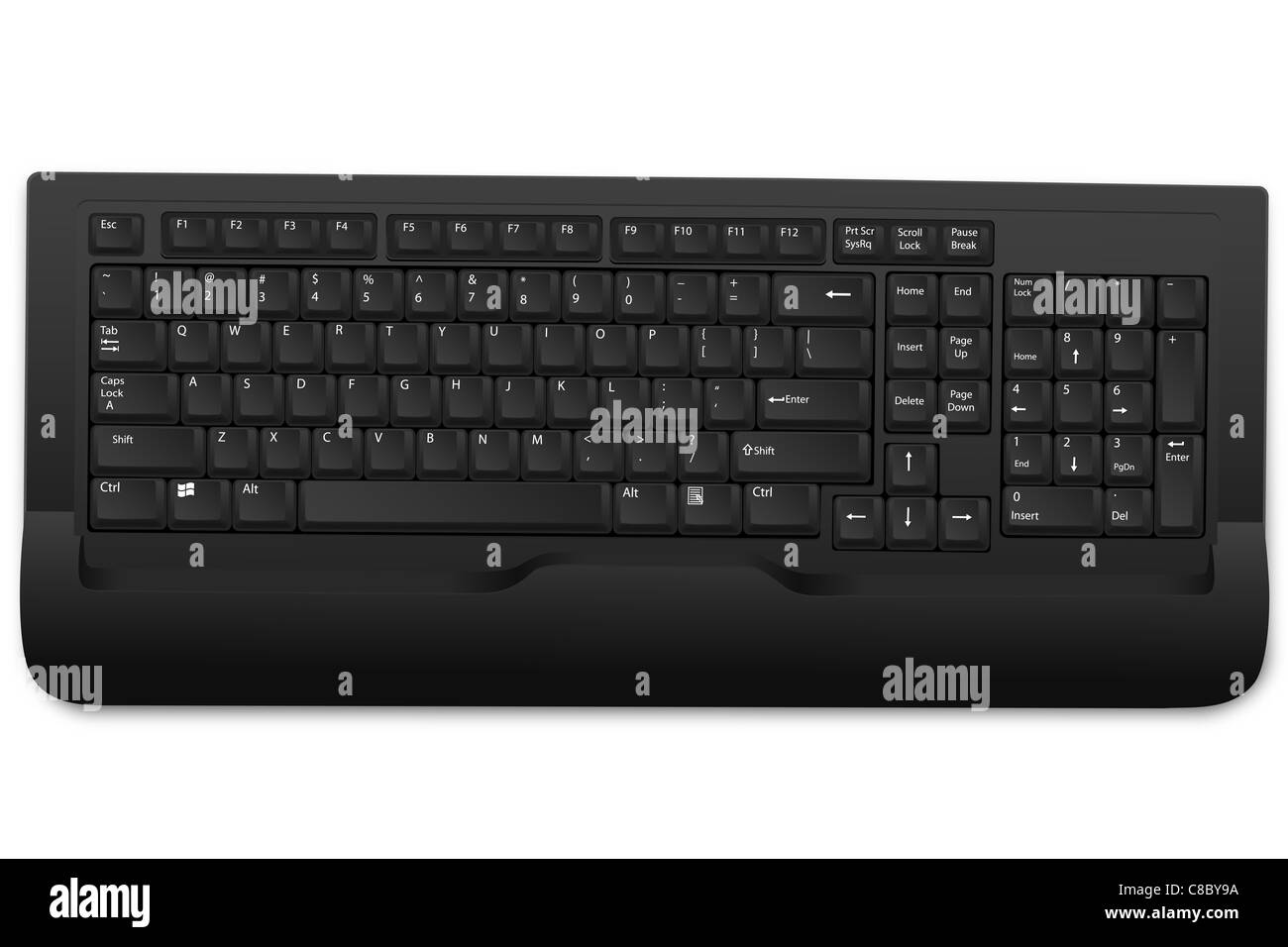 illustration of key board on white background Stock Photo - Alamy