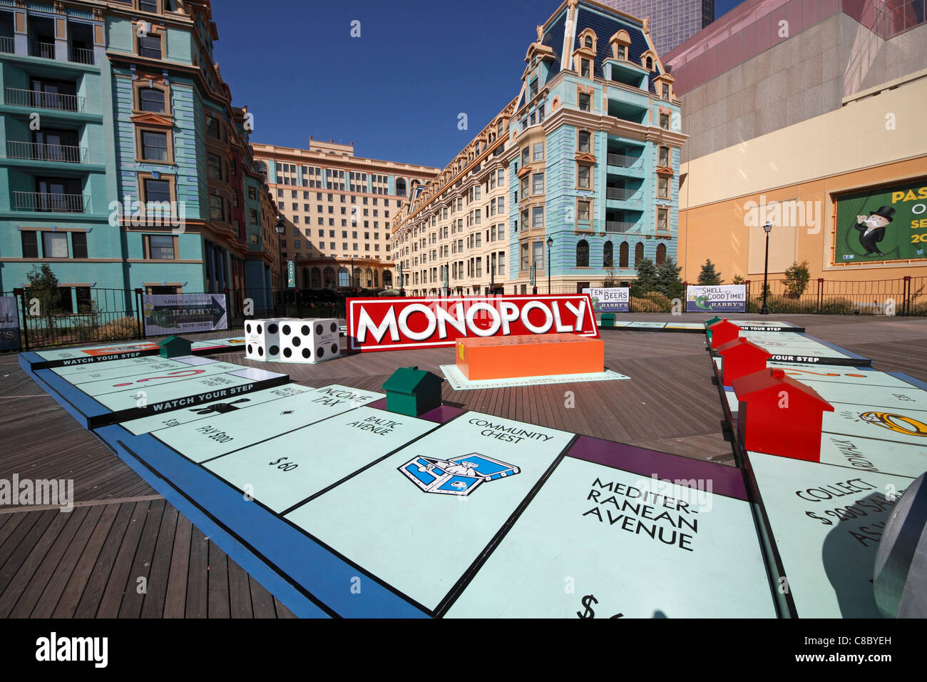 Life size Monopoly Board on Boardwalk in Atlantic City, New Jersey ...