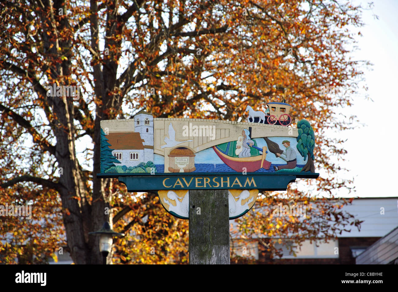 Caversham village sign hi-res stock photography and images - Alamy