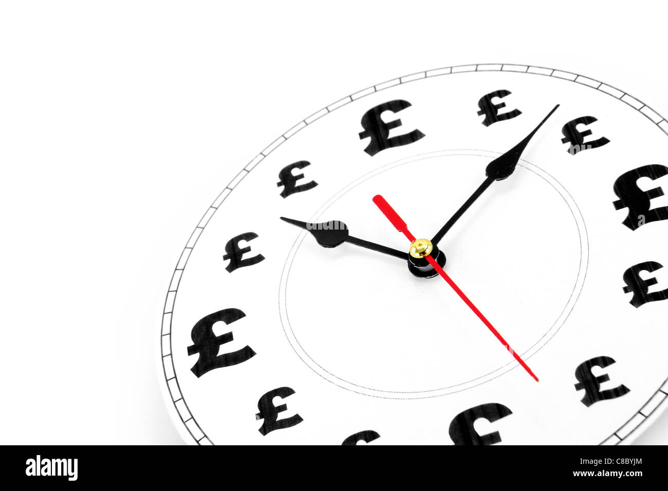 clock and pound Sign, concept of time is money Stock Photo - Alamy