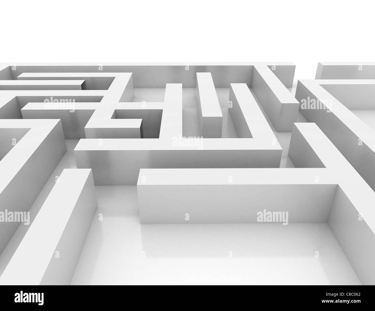 Maze 3d illustration Stock Photo - Alamy