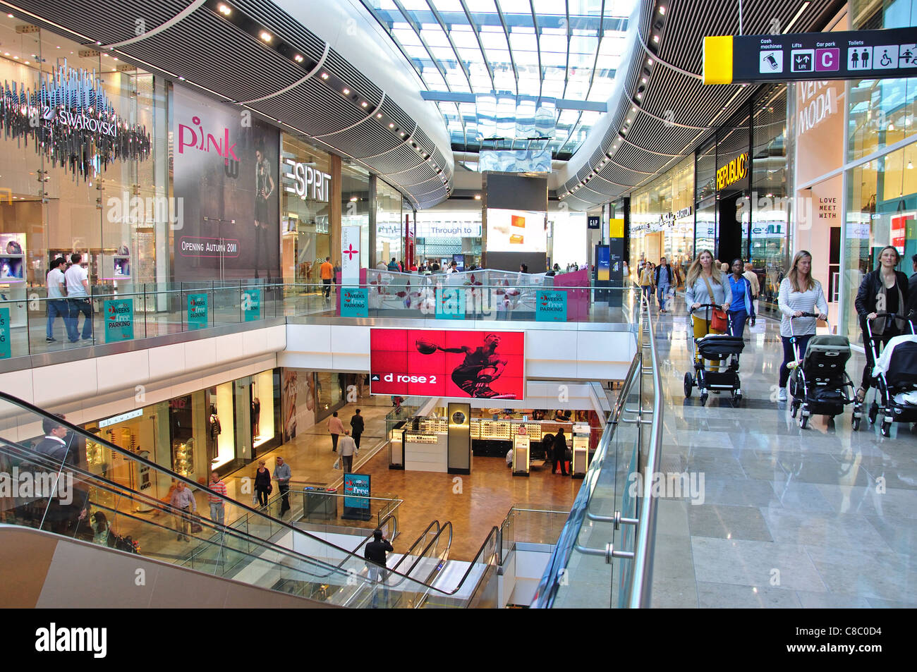 Westfield Shopping Centre interior, Stratford City, Stratford, Newham ...