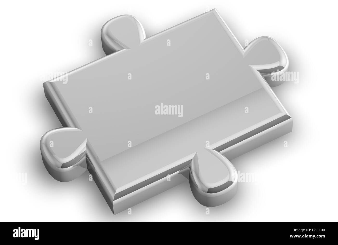 Illustration of clean puzzle piece isolated on white background Stock ...