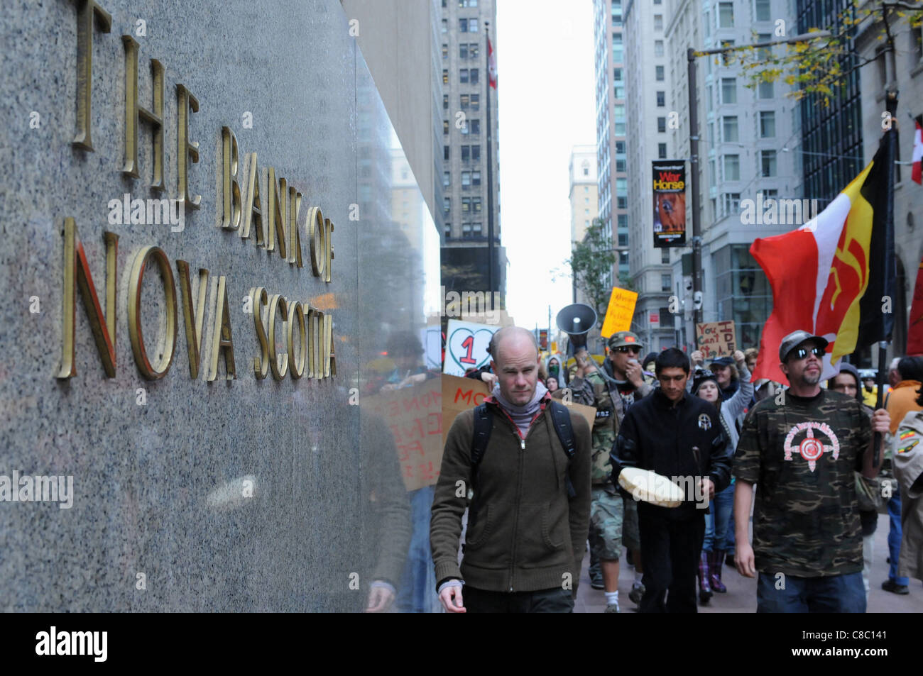 The Occupy Toronto protest movement, an unidentified First Nations ...