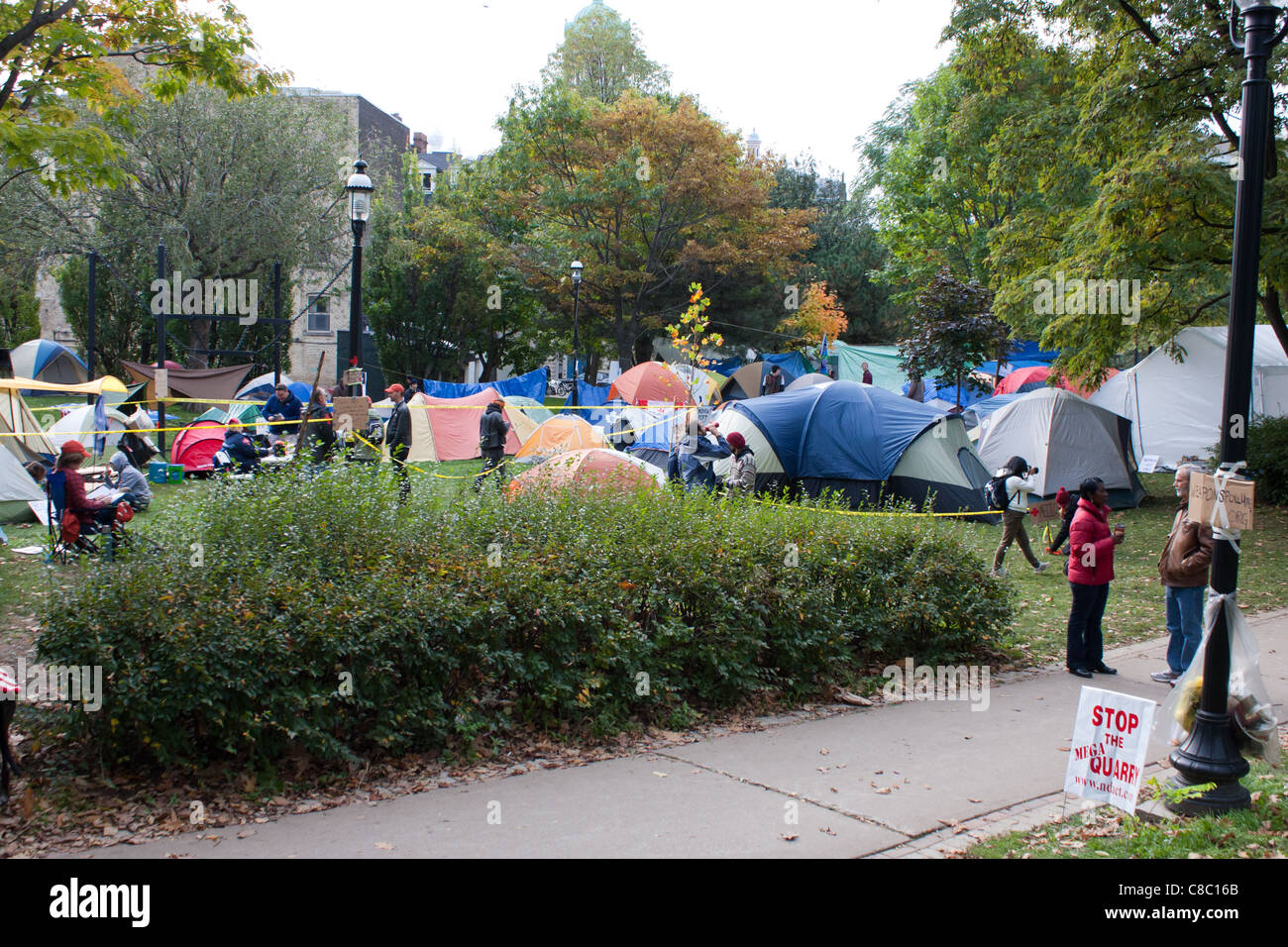 occupy toronto tent "st james park Stock Photo - Alamy