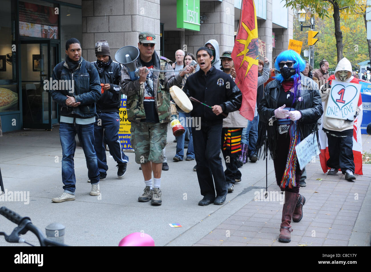 The Occupy Toronto protest movement, unidentified First Nations ...