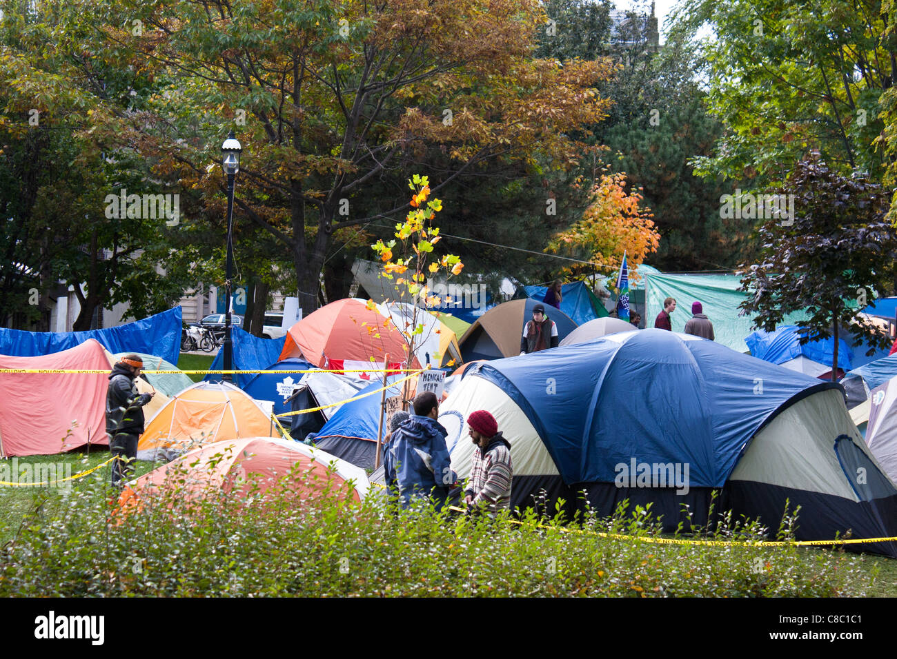 tents camping park fall outdoor Stock Photo - Alamy