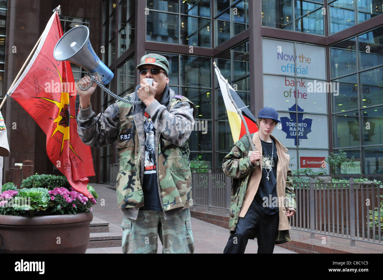 The Occupy Toronto protest movement, unidentified First Nations ...