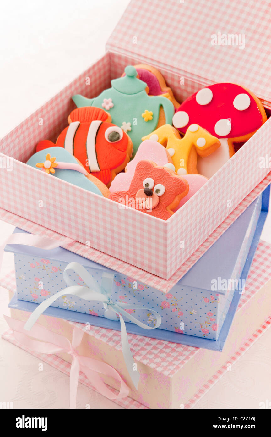 baby cookies in gift box Stock Photo - Alamy
