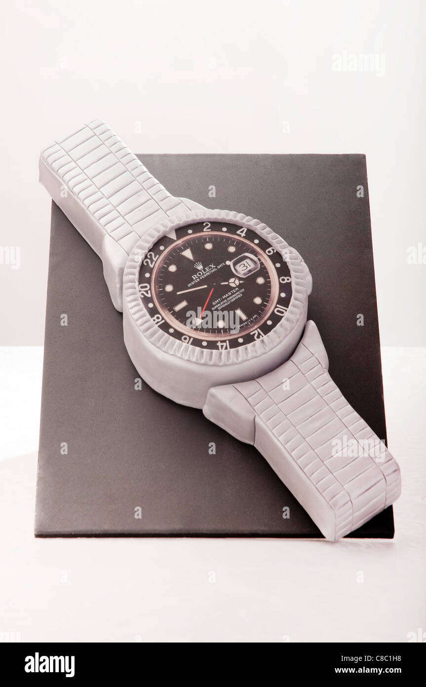 silver watch cake Stock Photo - Alamy