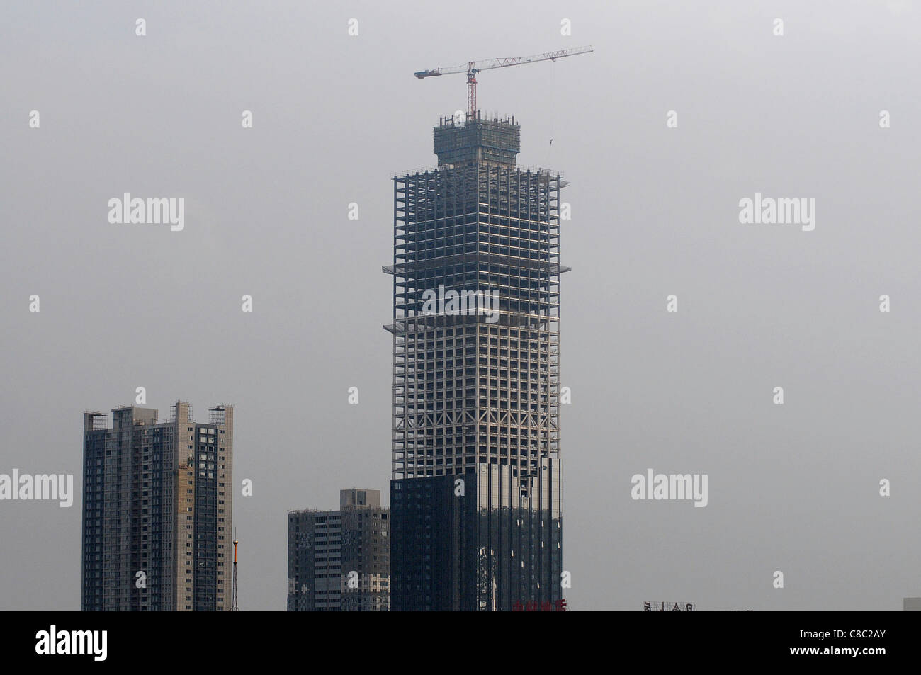 SHENYANG, CHINA; 16/10/2011. New high rise buildings are constructed in ...