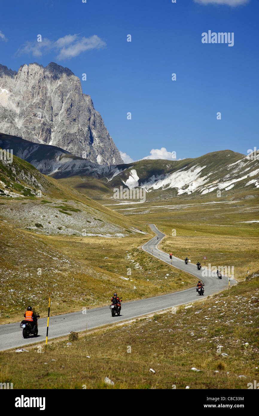 Campo Imperatore in the Gran Sasso, Abruzzo, Italy, with Corno Grande ...