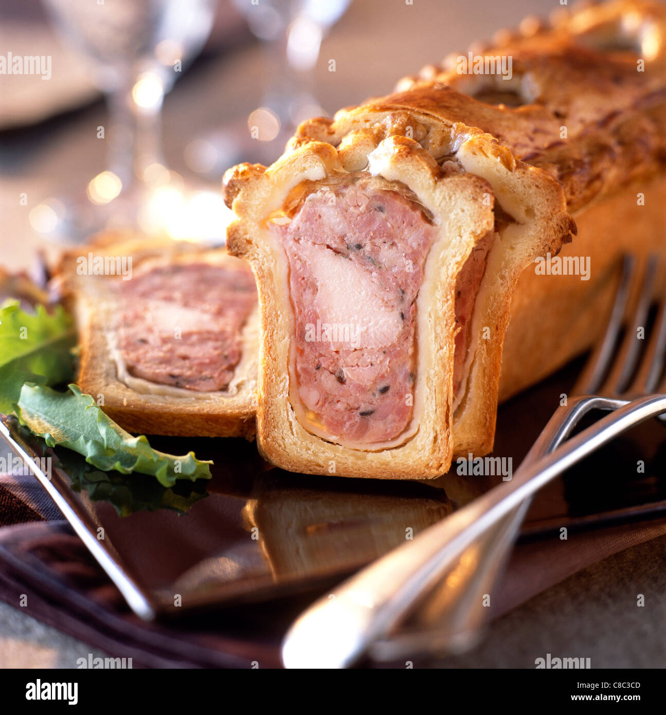 Poultry pâté in pastry Stock Photo - Alamy