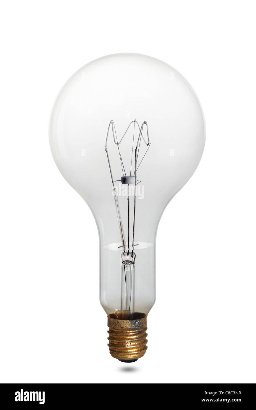 small light bulb on a white background with shadow on the bottom Stock ...