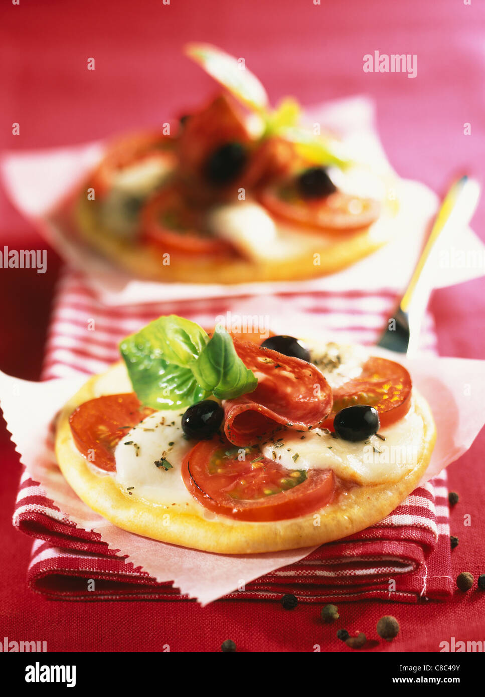 mini Italian pizza Stock Photo - Alamy