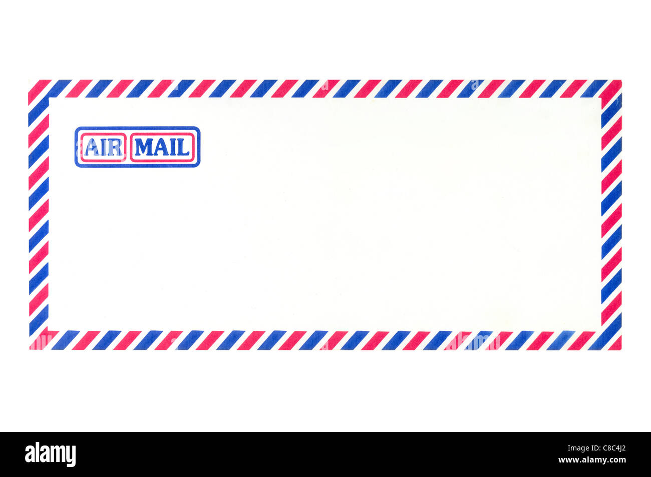Air Mail Envelope on white background Stock Photo - Alamy