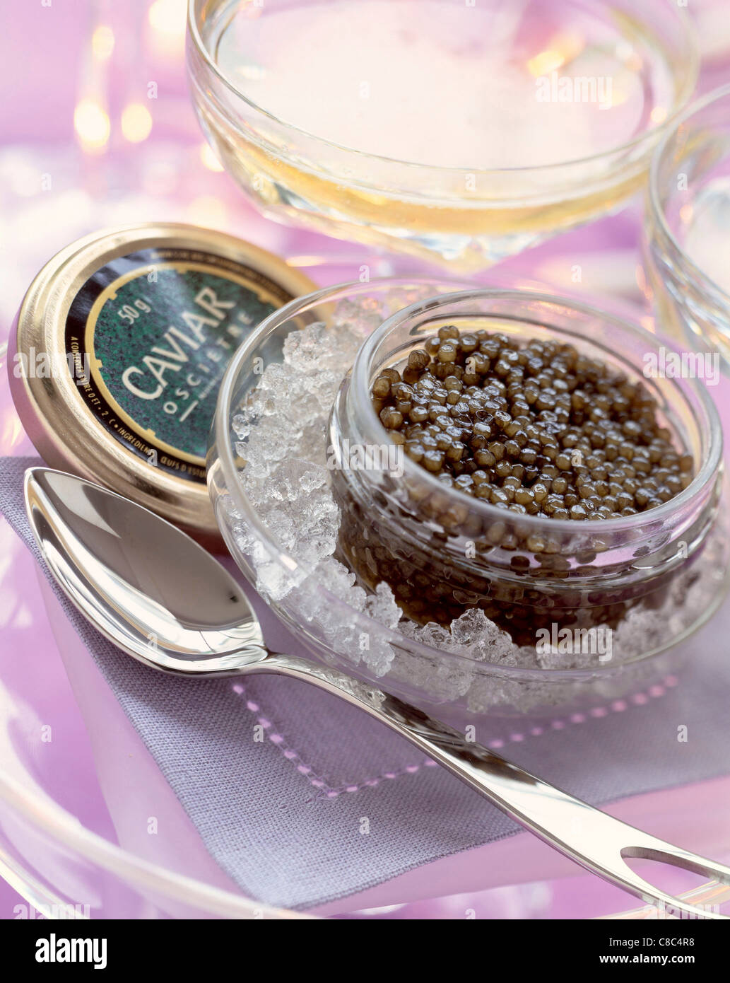 caviar on ice Stock Photo - Alamy