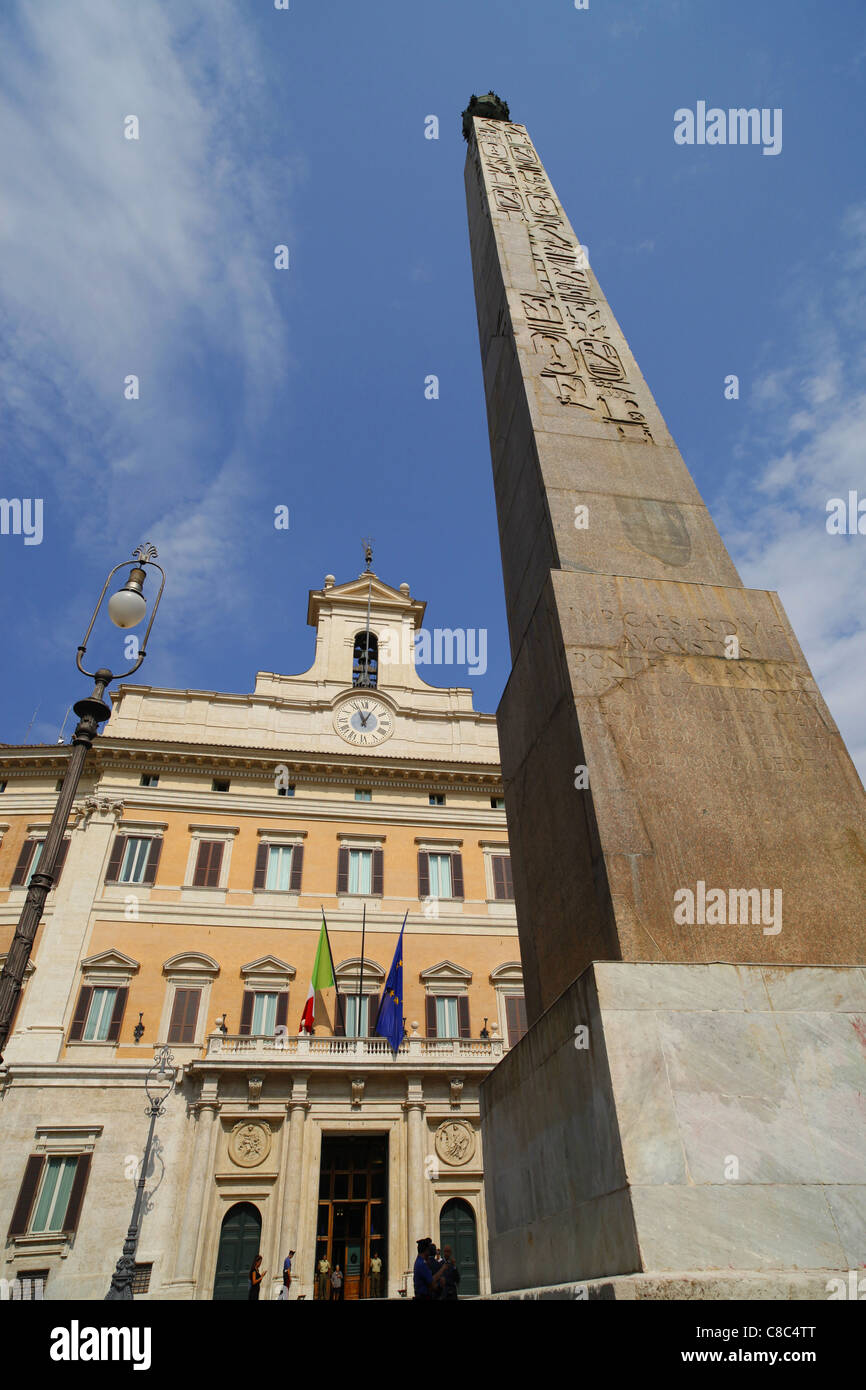 The Palazzo Montecitorio in Rome, Italy, the Italian Parliament ...