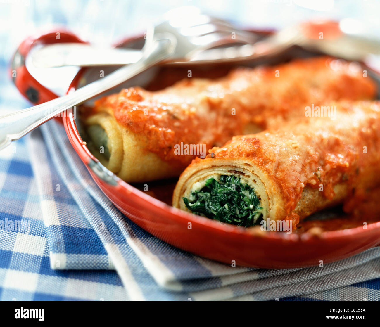 spinach and ricotta rolls Stock Photo - Alamy