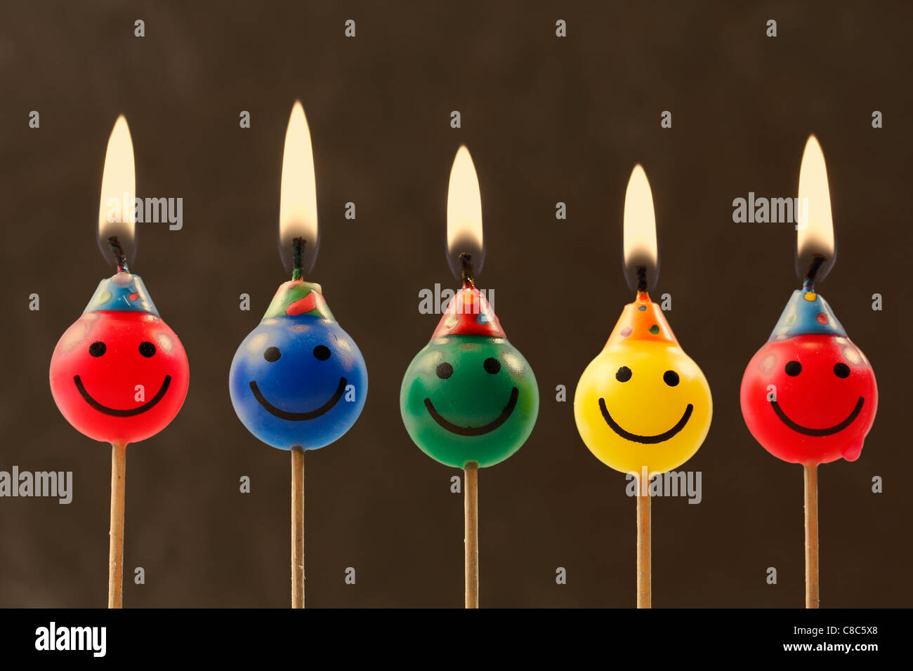 Candles with smiles Stock Photo - Alamy