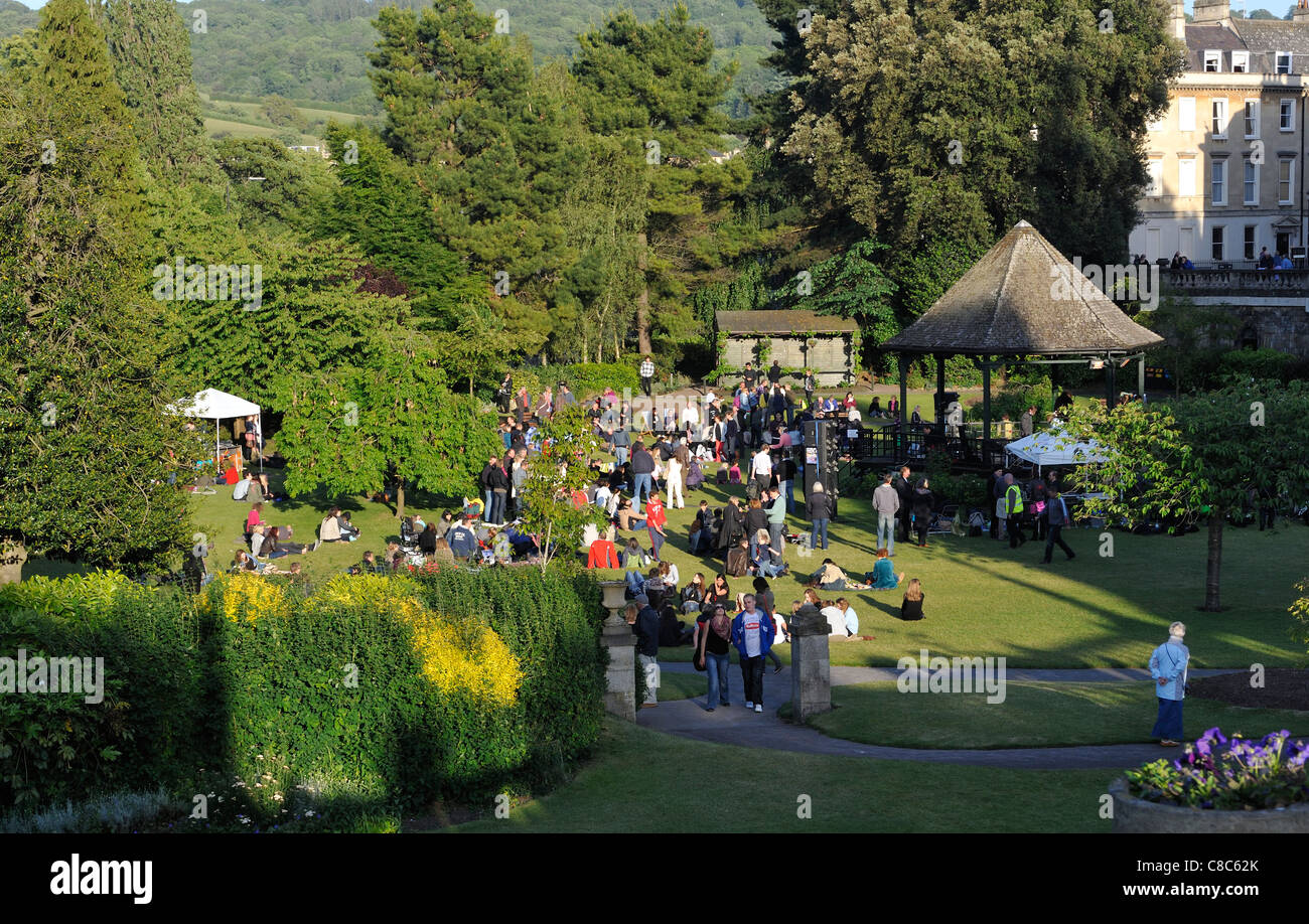 Parade Gardens Bath, Somerset, UK during the Bath Festival Stock Photo ...