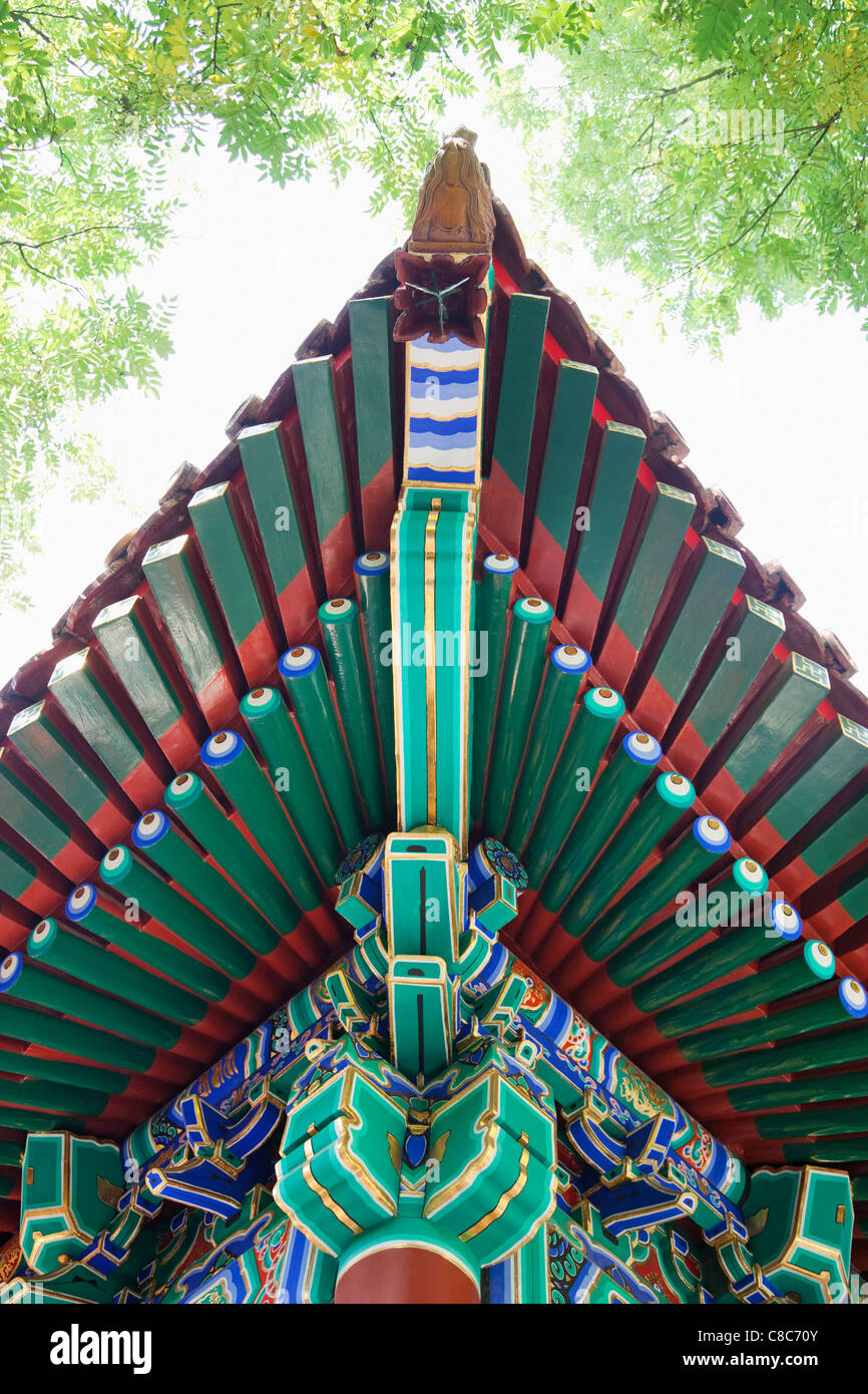 China, Beijing, Tibetan Lama Temple or Yonghe Gong, Roof Detail Stock ...