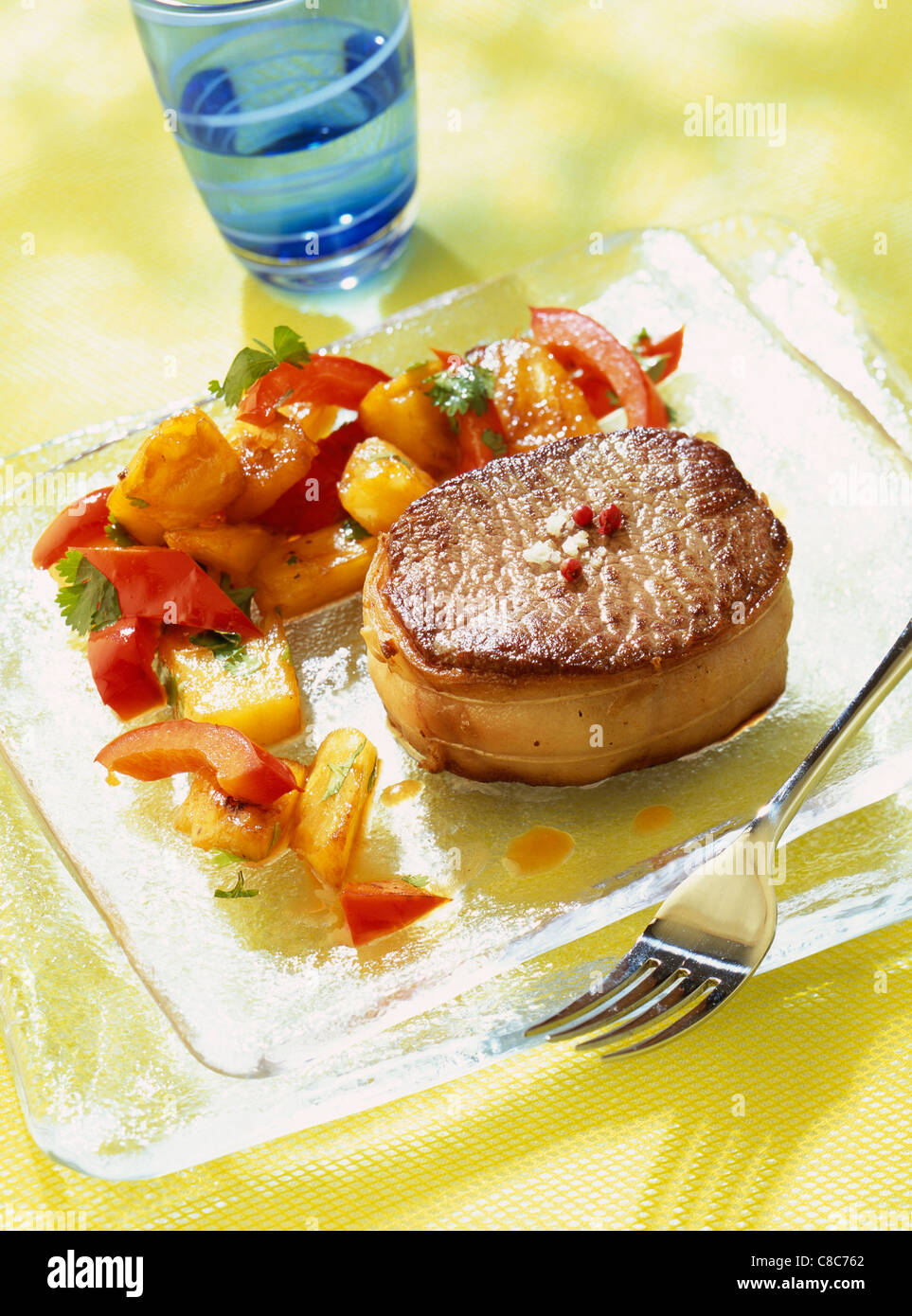 hawaiian-style beef tournedos Stock Photo - Alamy