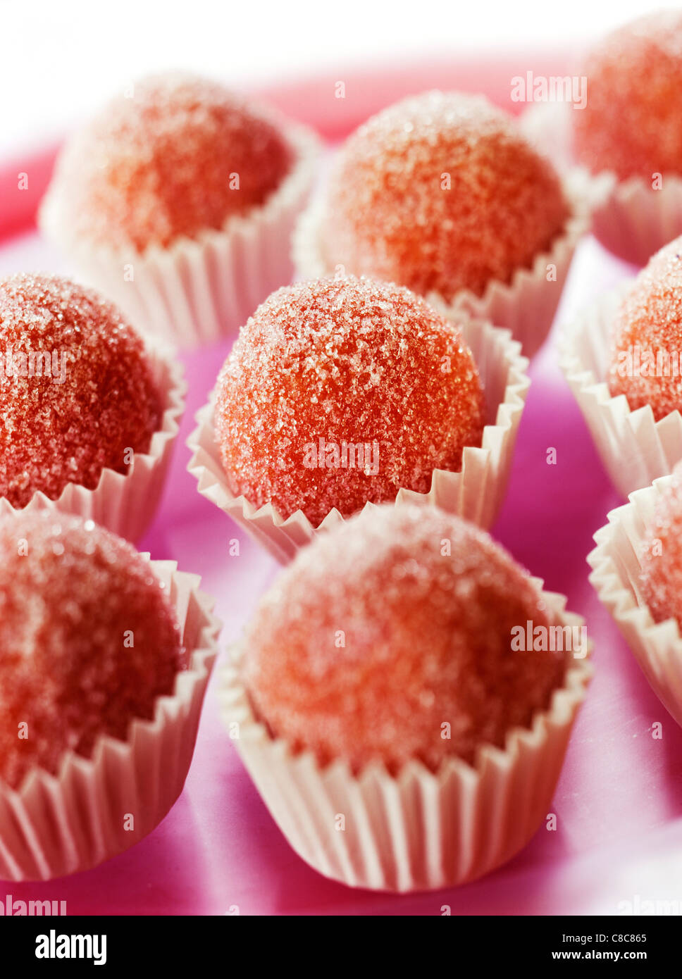 Summer fruit petits fours Stock Photo - Alamy