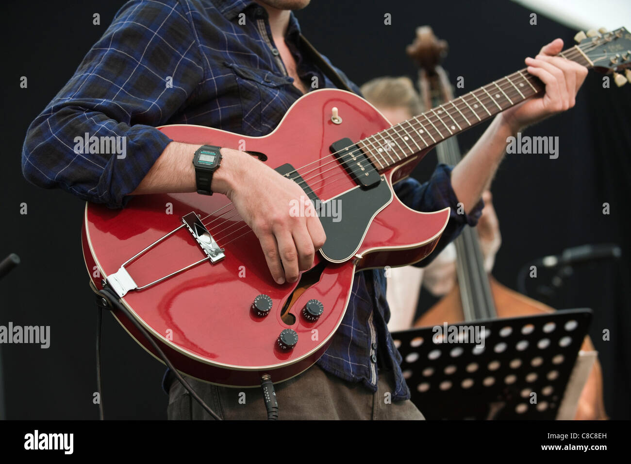 playing on stage with The Sam Crowe Group at Brecon Jazz Festival 2011 ...