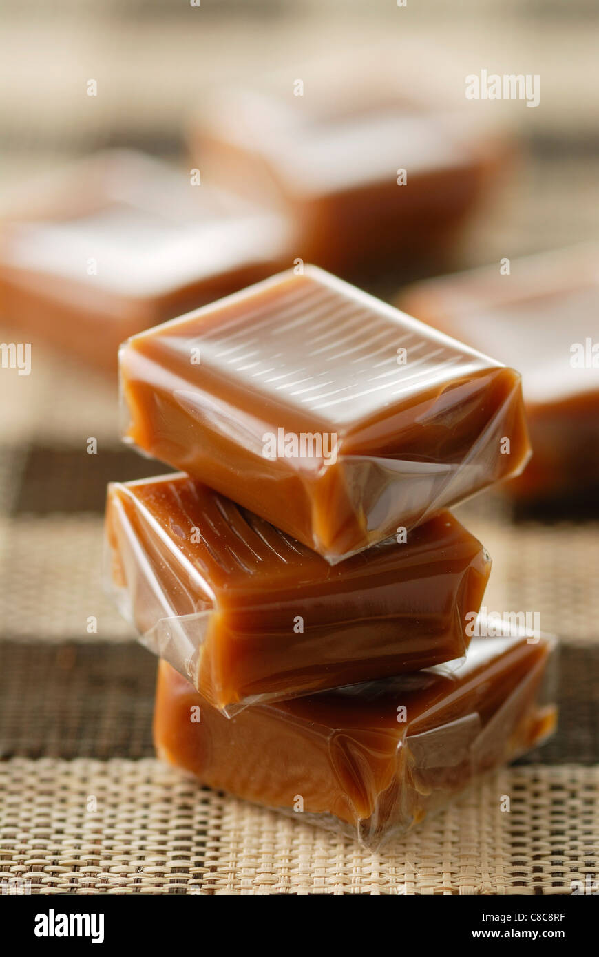 Pile of caramels Stock Photo - Alamy
