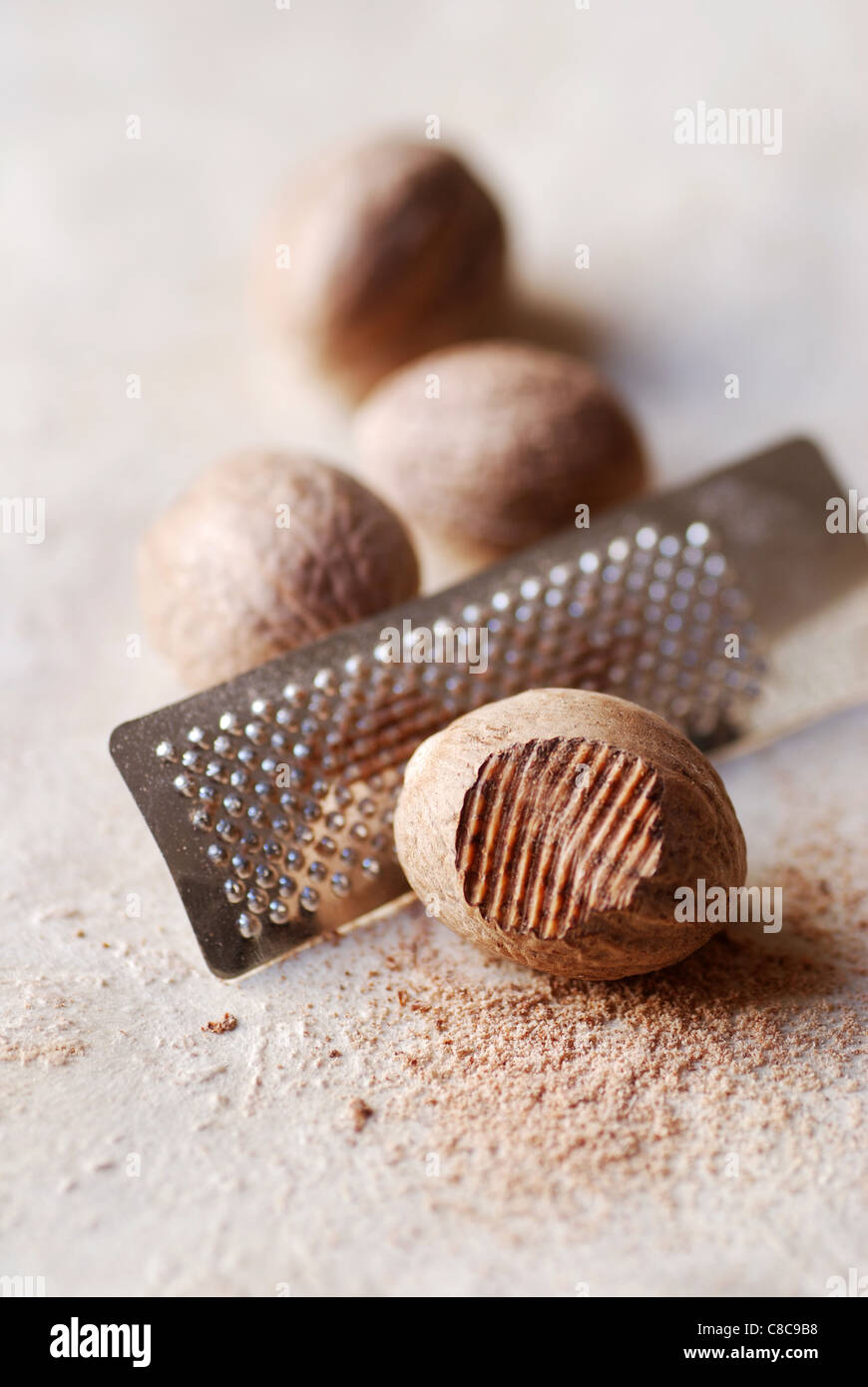 nutmeg with small grater Stock Photo - Alamy
