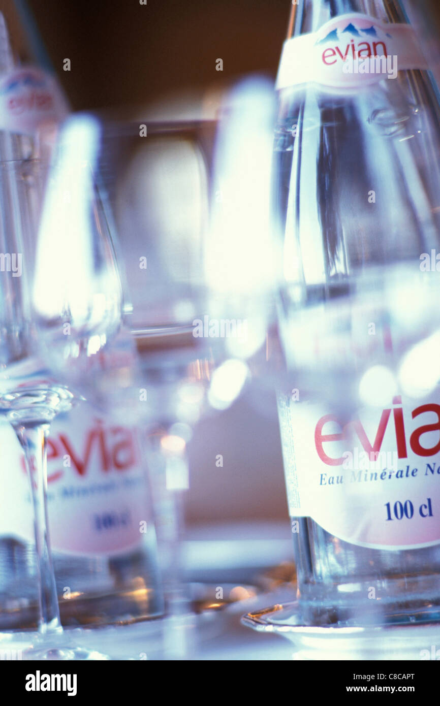 bottles of Evian Stock Photo - Alamy