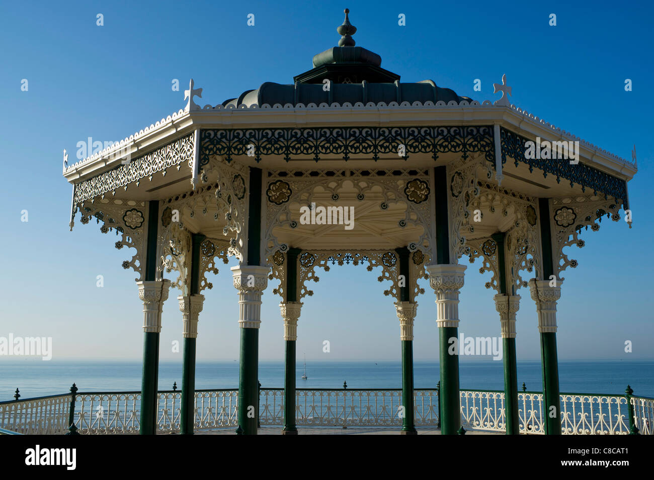 Brighton Victorian bandstand on Brighton seafront built in 1884 and a ...